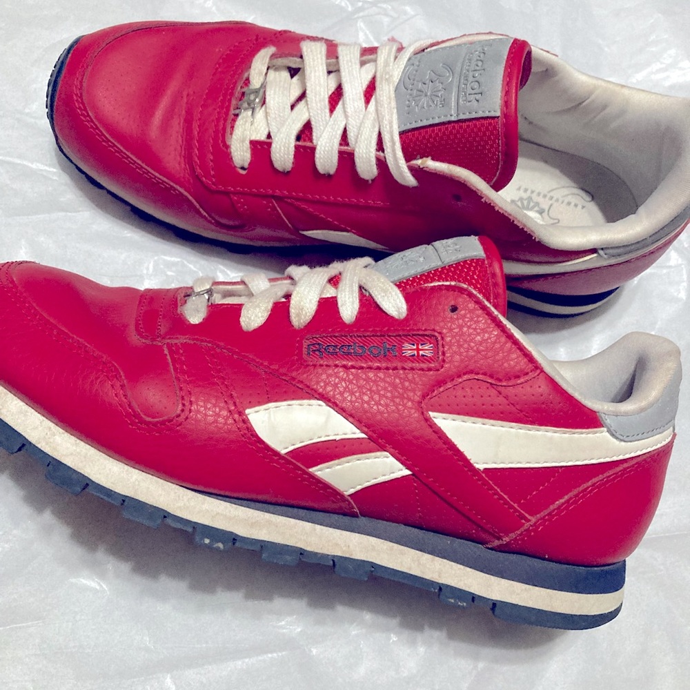 Reebok Classic Leather Sneakers Red/White/Black Unise… - Gem